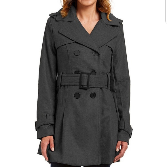 Yoki | Jackets & Coats | Sml Yoki Charcoal Trench Coat | Poshmark